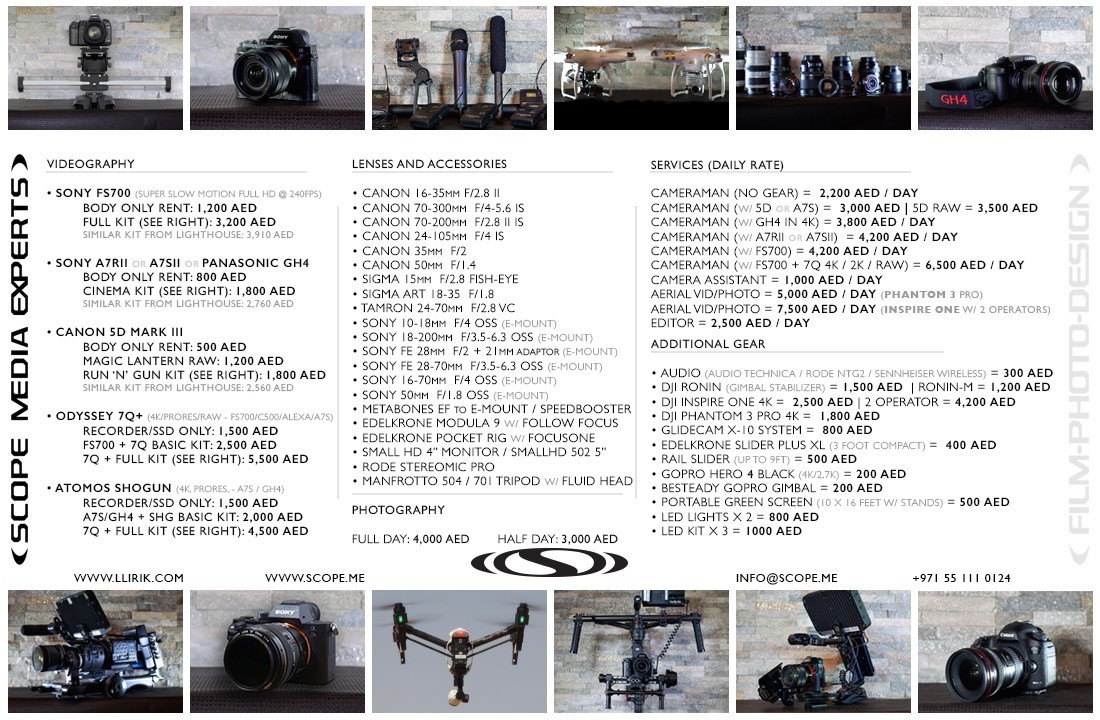Rate Card — scope.me